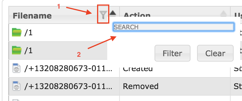 File Activity log – Nomadesk